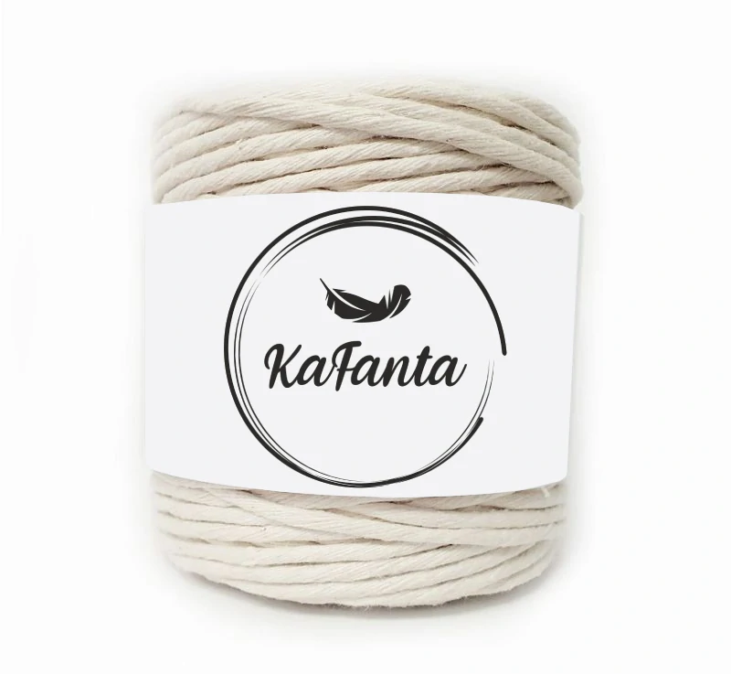 Macrame příze 3mm/200m - natural